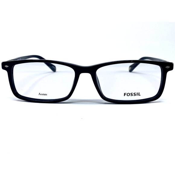 Fossil | Accessories | New Fossil Black Rectangle Acetate Fos767 Mens ...